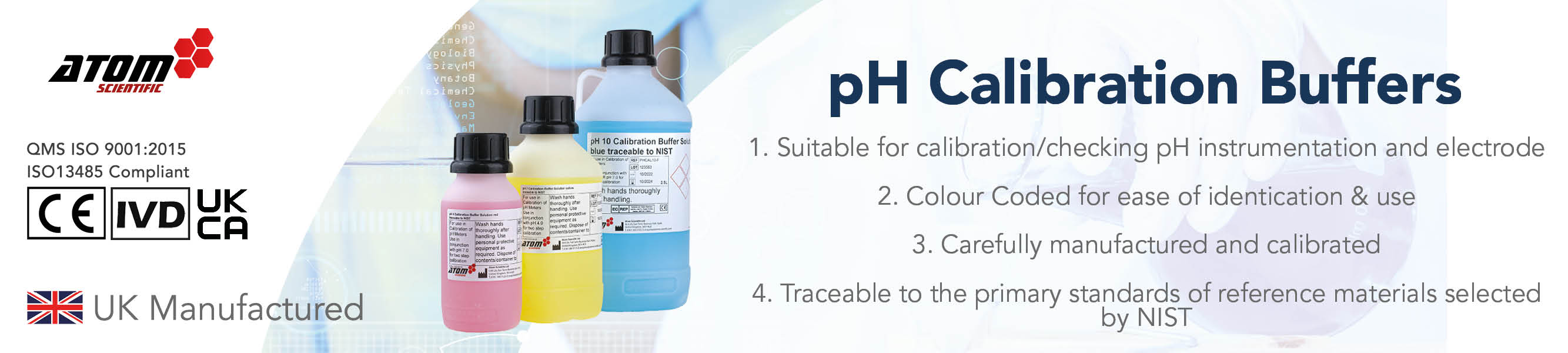 Atom Scientific | High Quality UK Made Chemicals and Labware Products